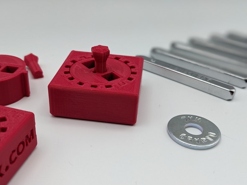 SQUARE Crypto Seed Backup Jig for Steel Washers / M7 M8 M10 ...