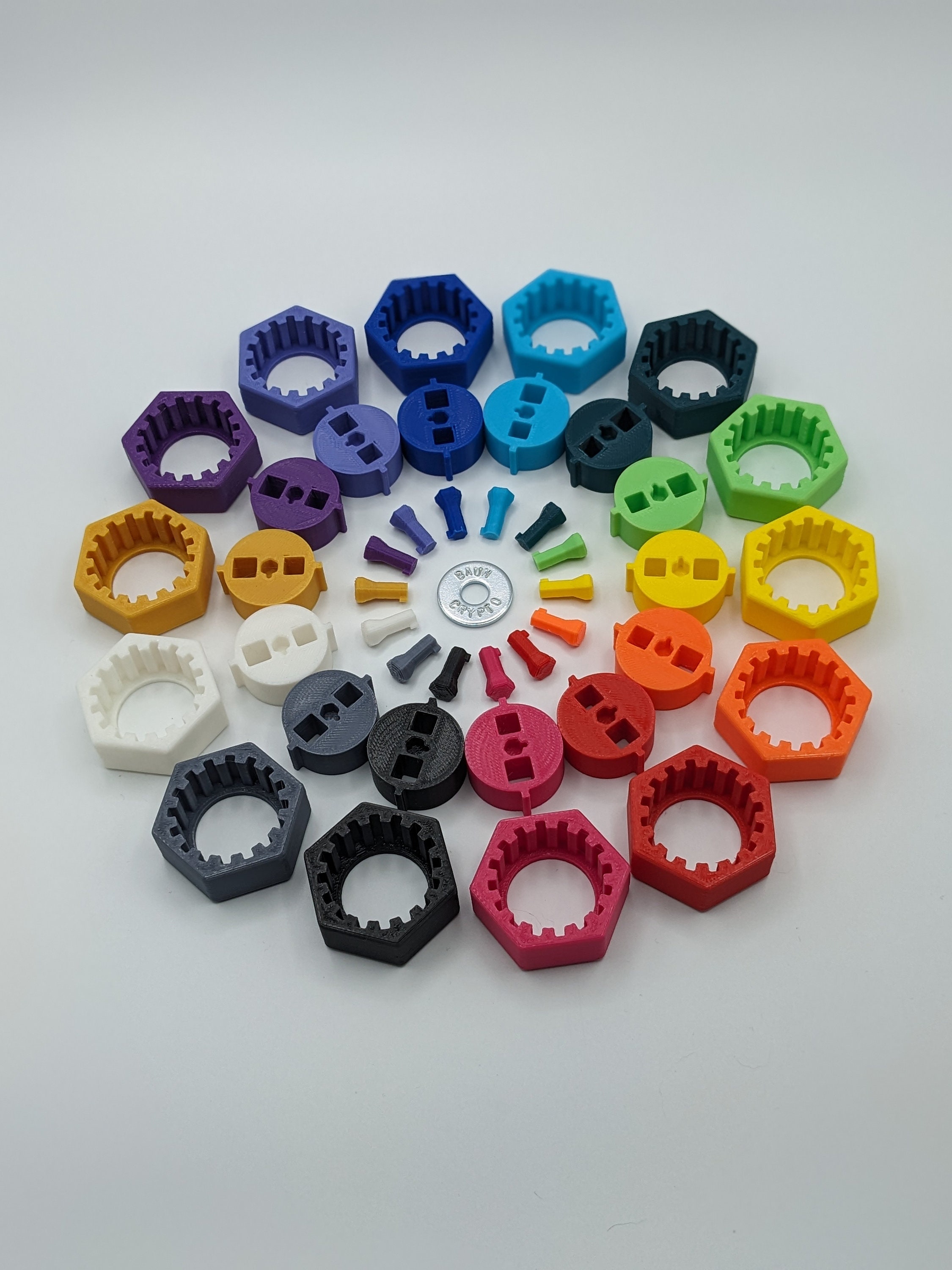 BITCOIN Crypto Seed Backup Jig for Steel Washers Hexagonal Round Square ...