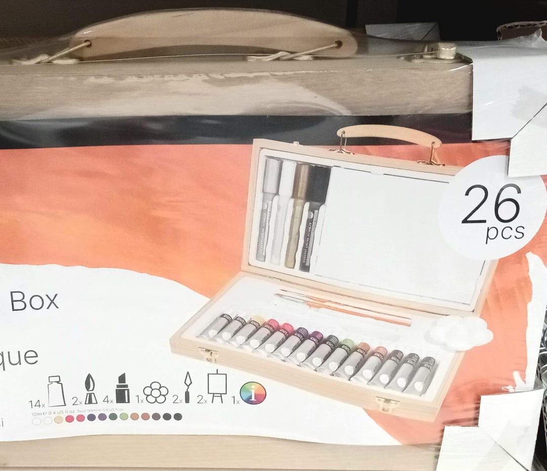 Paint Box Set,26 Piece Painting Kit, Easel Kit,painting Set,wood Box ...