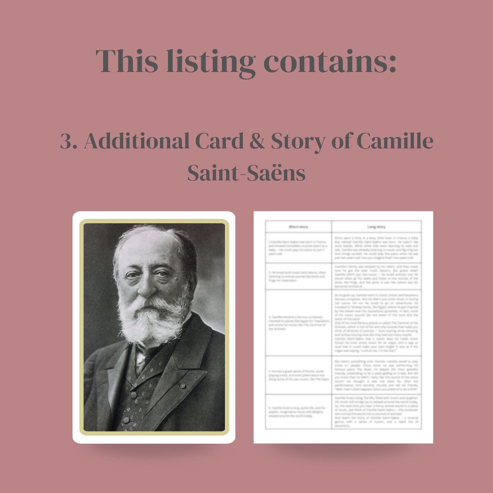 Montessori Animal Cards: Camille Saint-saëns Music Playlist (digital ...
