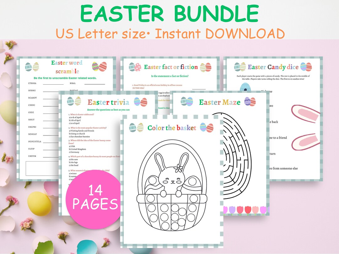 Easter Fun Bundle Trivia, Puzzles, Mazes ! Achievement Certificate as a ...