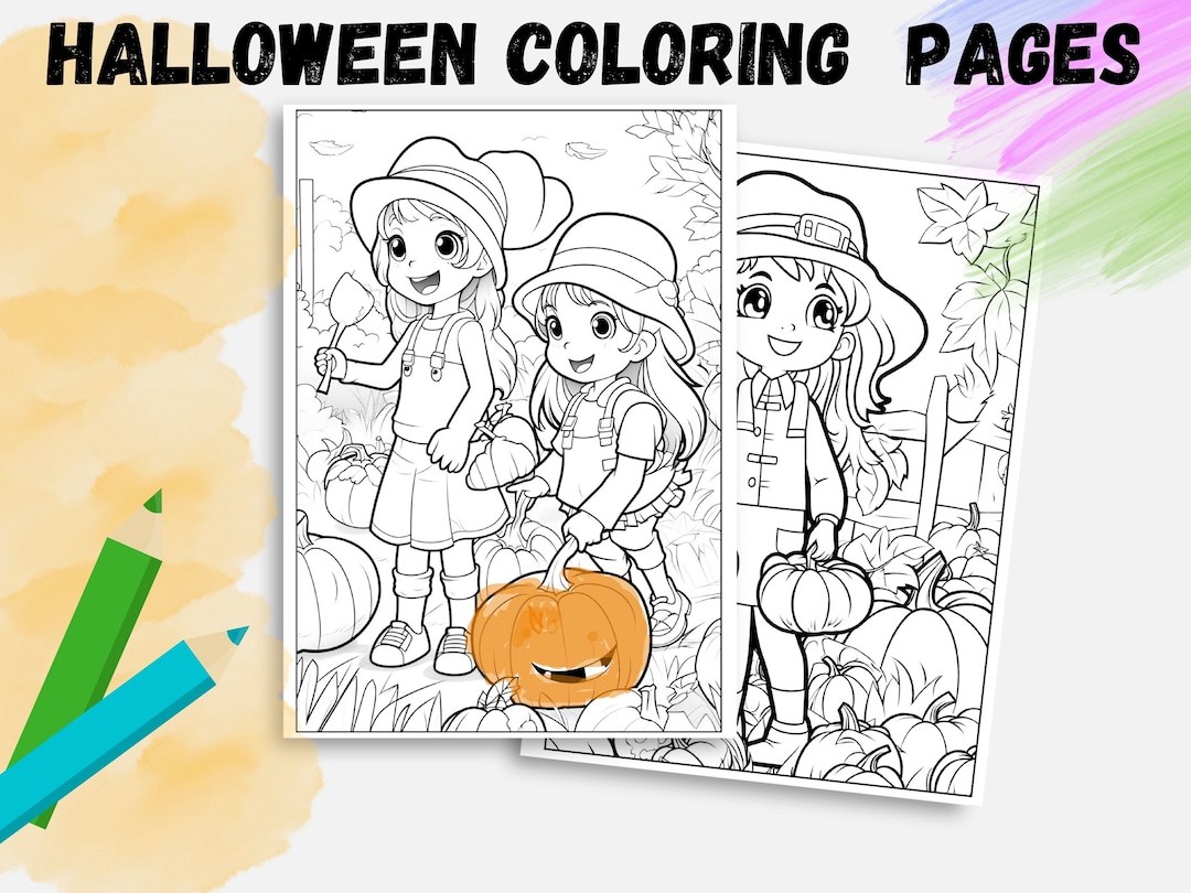 Halloween Coloring Pages for Kids| Fall Coloring Printable Bundle ...