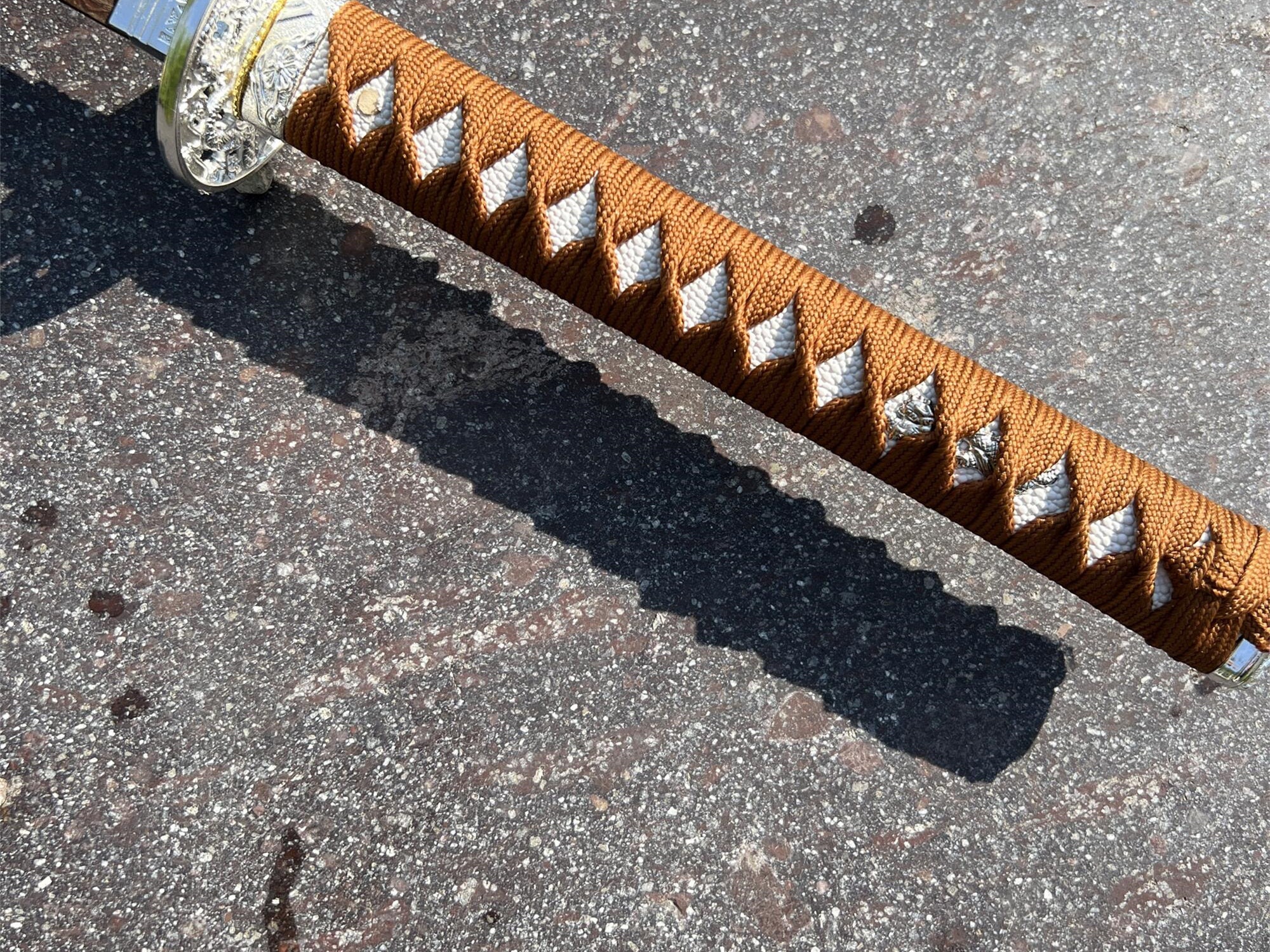 Handmade Wooden Katana With Dragon's Tsuba Unsharp Sword Practice ...