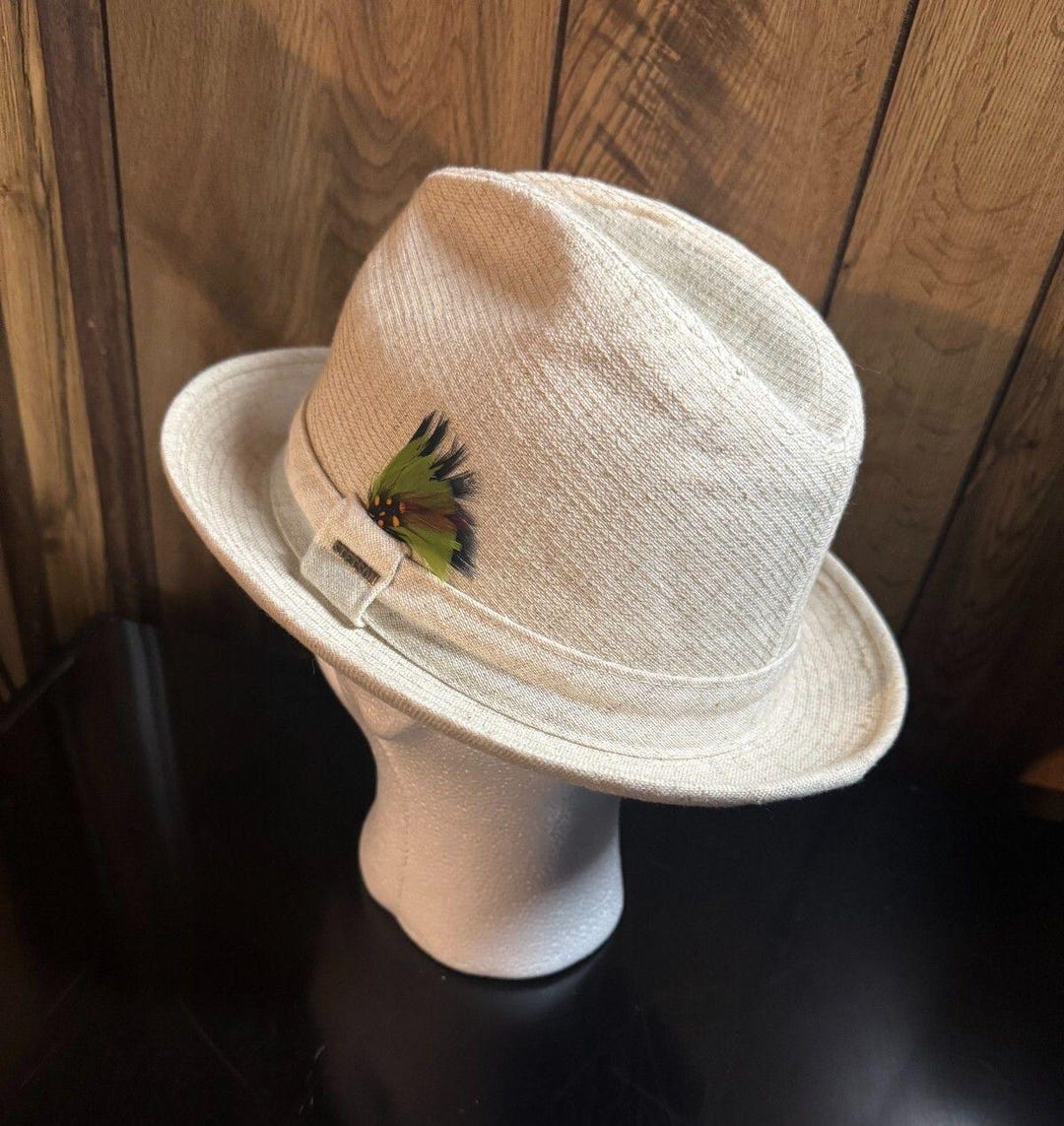 Stetson Fedora Size 7 1/4 Feather - Vintage Summer-ivory/cream - Etsy