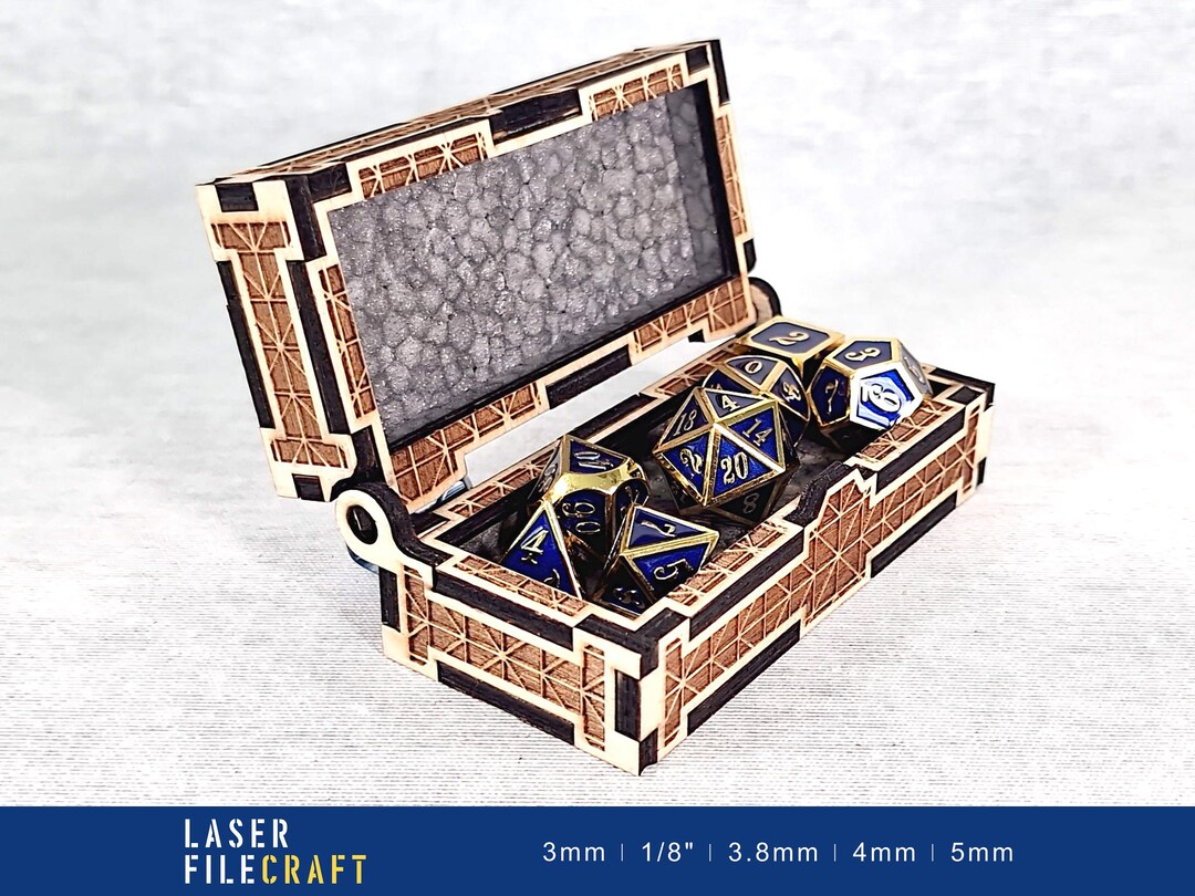 Dice Box. Mini Dnd Dice Case. 3mm, 1/8in, 3.8mm, 4mm, 5mm. Dungeons and ...