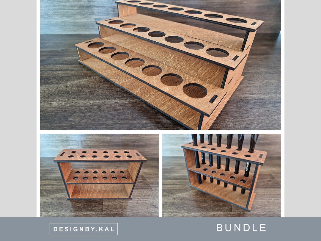Bundle. Paint & Brush Rack. Organizer Holder Stand. 3mm, 1/8in, 3.8mm ...