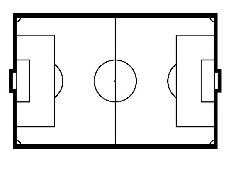 Soccer/football Field CUTOUT File for Laser Cutting/cnc (svg, Ai, Lbrn2 ...