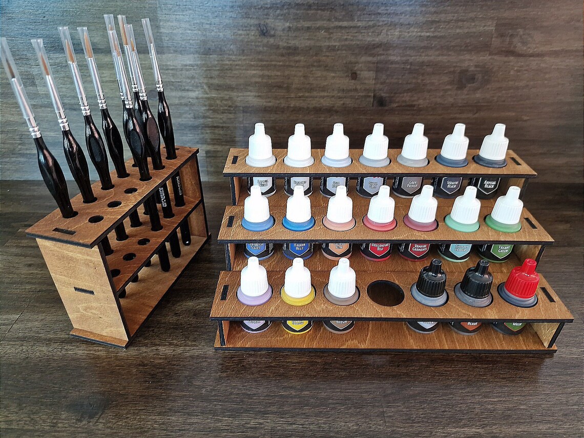 Bundle. Paint & Brush Rack. Organizer Holder Stand. 3mm - Etsy