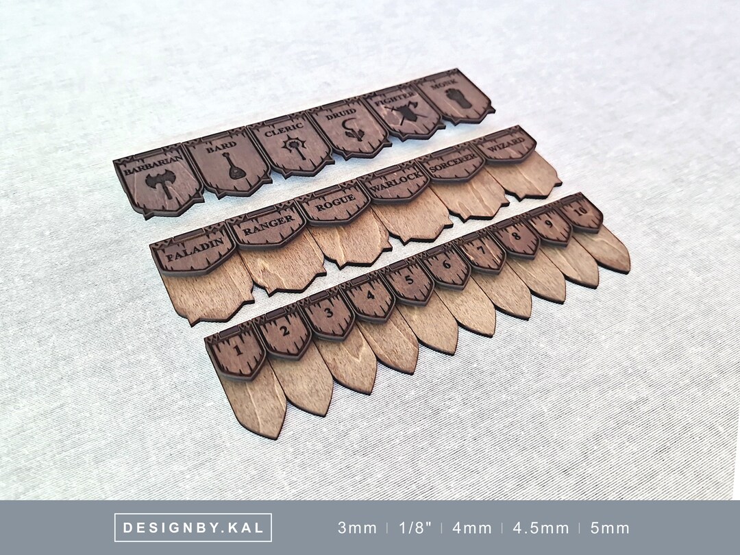 Dnd Initiative Tracker, Rpg Turn Tracker Set. 3mm, 1/8in, 4mm, 4.5mm ...