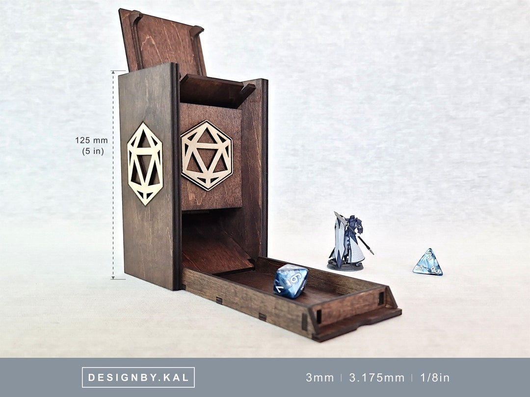 Dice Tower. Foldable Mini Dnd Tower. 3mm, 3.175mm, 1/8in. Laser Cut ...