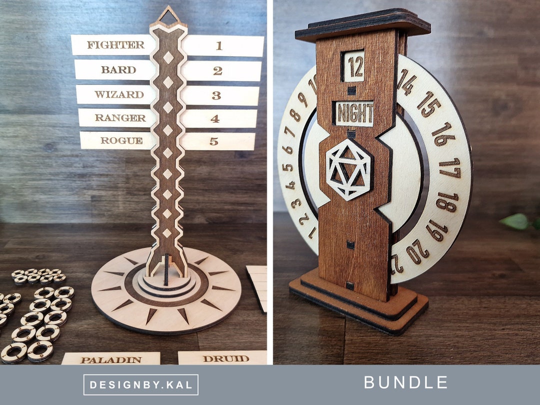 Dnd Bundle. Time & Initiative Tracker. RPG Tracker. 3mm, 1/8 Inch, 3 ...