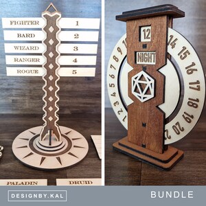 Dnd Bundle. Time & Initiative Tracker. RPG Tracker. 3mm, 1/8 Inch, 3 ...