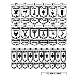 Dnd Initiative Tracker Set. Dnd Turn Tracker. 3mm, 1/8in, 4mm, 4.5mm ...