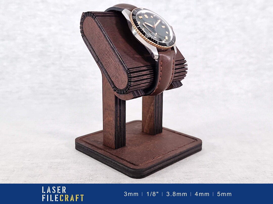 Custom Laser Cut Watch Stand. Laser Cut Files SVG, AI, LBRN2 Digital ...
