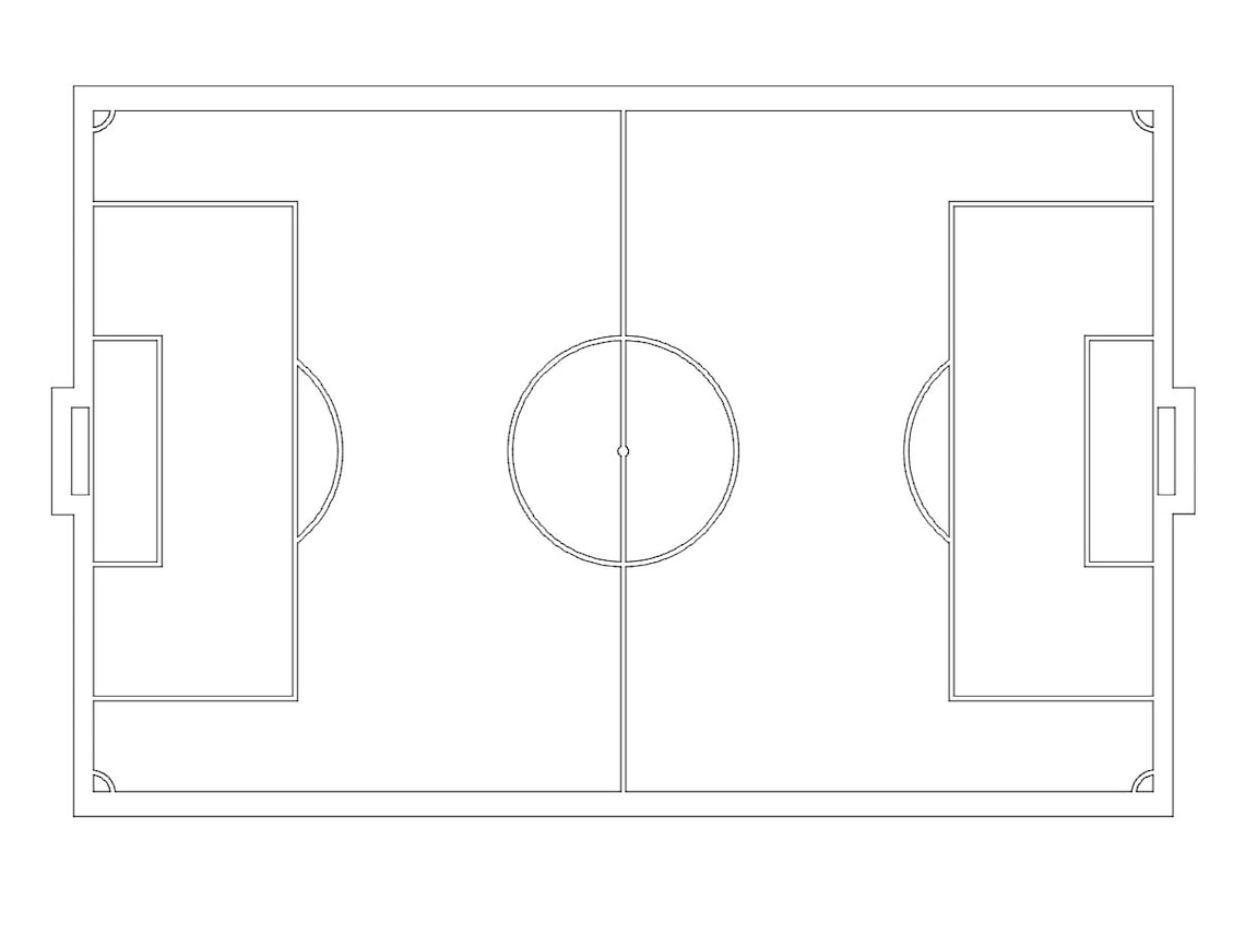 Soccer/football Field CUTOUT File for Laser Cutting/cnc (svg, Ai, Lbrn2 ...