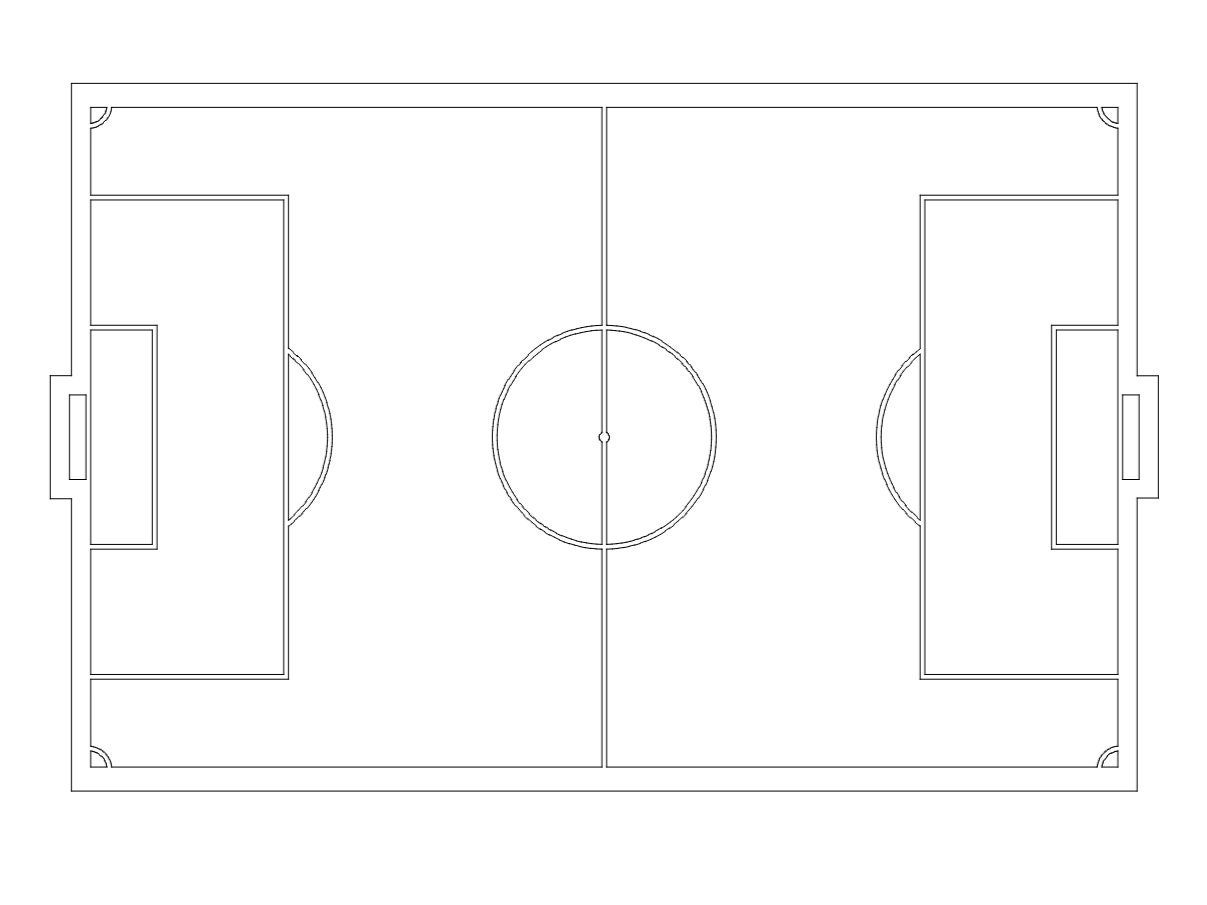 Soccer/football Field CUTOUT File for Laser Cutting/cnc (svg, Ai, Lbrn2 ...