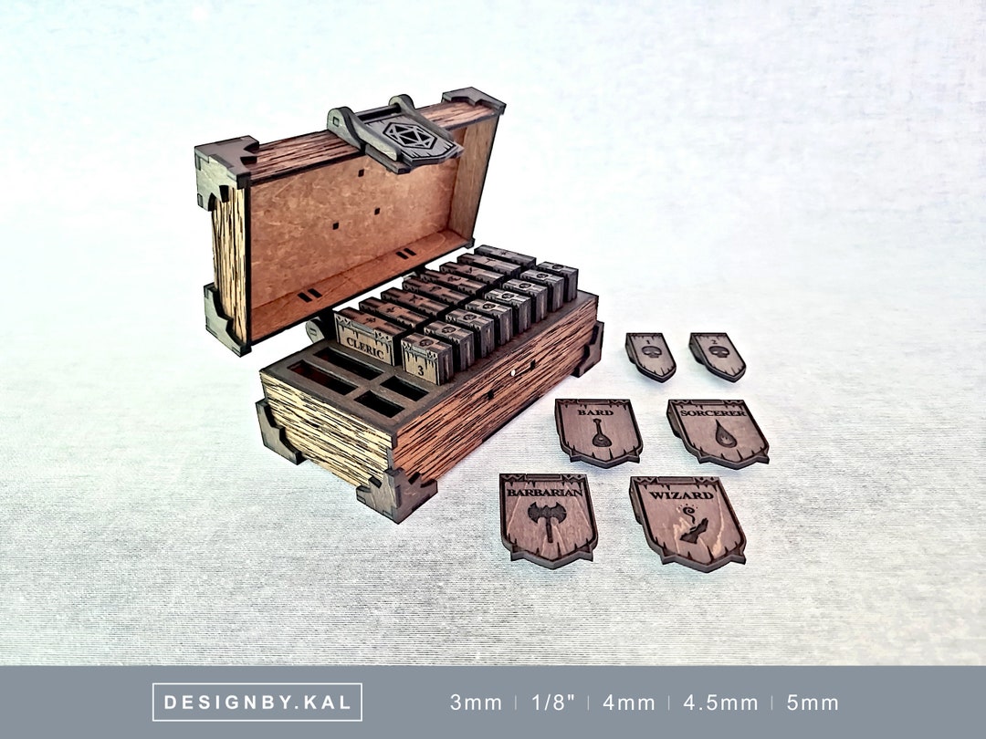 Initiative Tracker Box Set. Dnd Turn Tracker. RPG. 3mm, 1/8in, 4mm, 4 ...