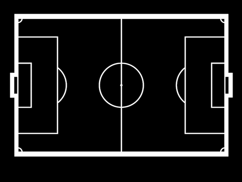 Soccer/football Field CUTOUT File for Laser Cutting/cnc (svg, Ai, Lbrn2 ...