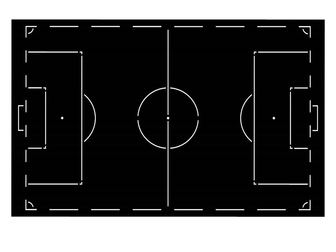 Soccer/football Field STENCIL File for Laser Cutting/cnc svg, Ai, Lbrn2 ...