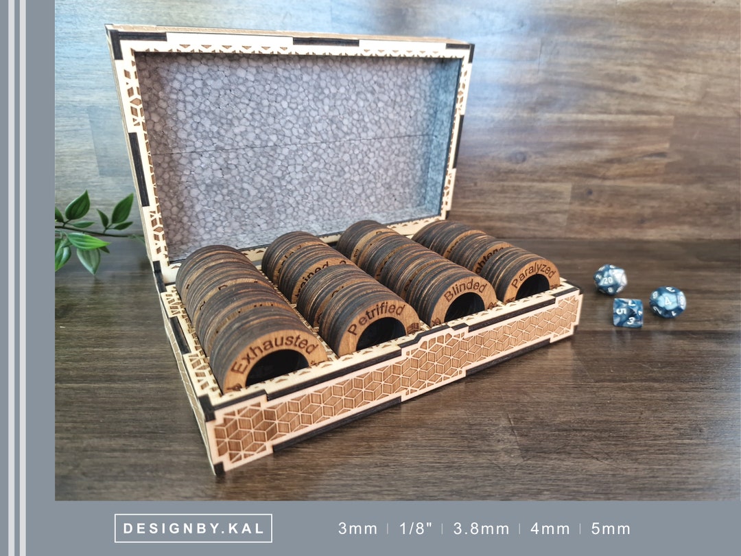 Dnd Condition Ring Set. Status Effect Markers. 3mm 1/8 Inch - Etsy