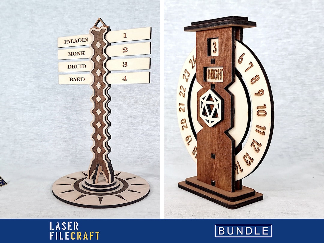 Dnd Bundle. Time & Initiative Tracker. RPG Tracker. 3mm, 1/8 Inch, 3 ...