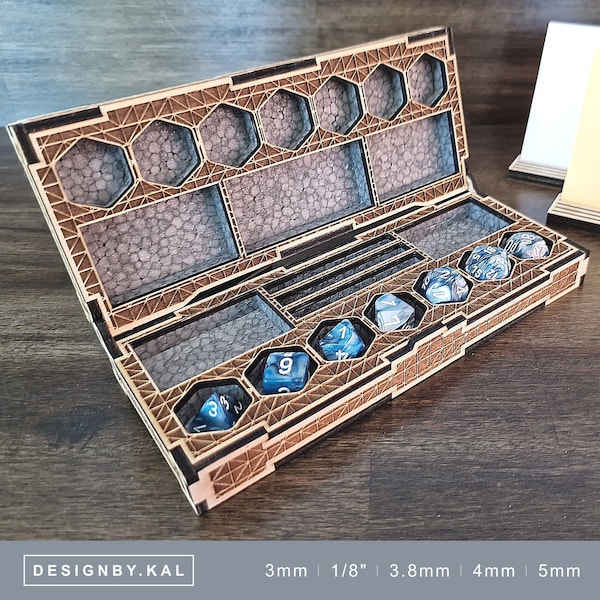 Glowforge Dungeons and Dragons Dice Box Svg - Etsy