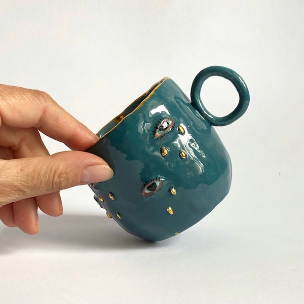 Evil Eye Coffee Cup - Etsy