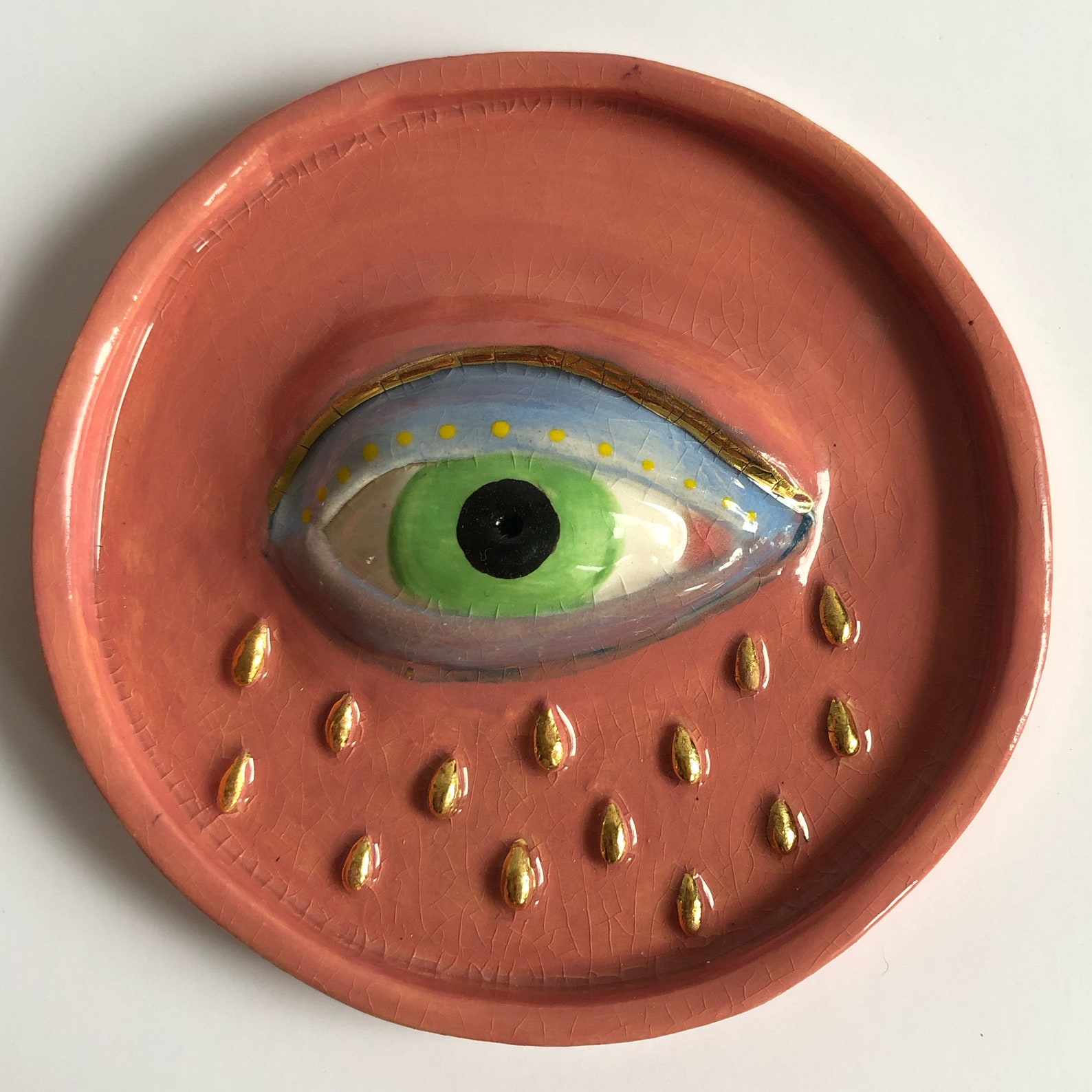 Decorative Wall Plate, Spiritual Wall Art, Office Desk Decor, Eye ...