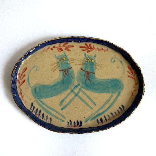 Cat Decorative Plate - Etsy