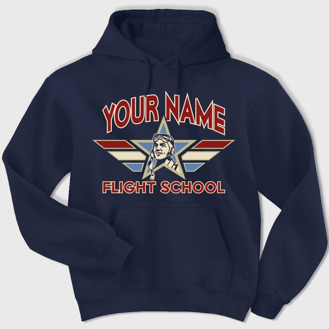 Custom Flight School Hoodie, Printed Hooded Sweatshirt, Star Wing ...