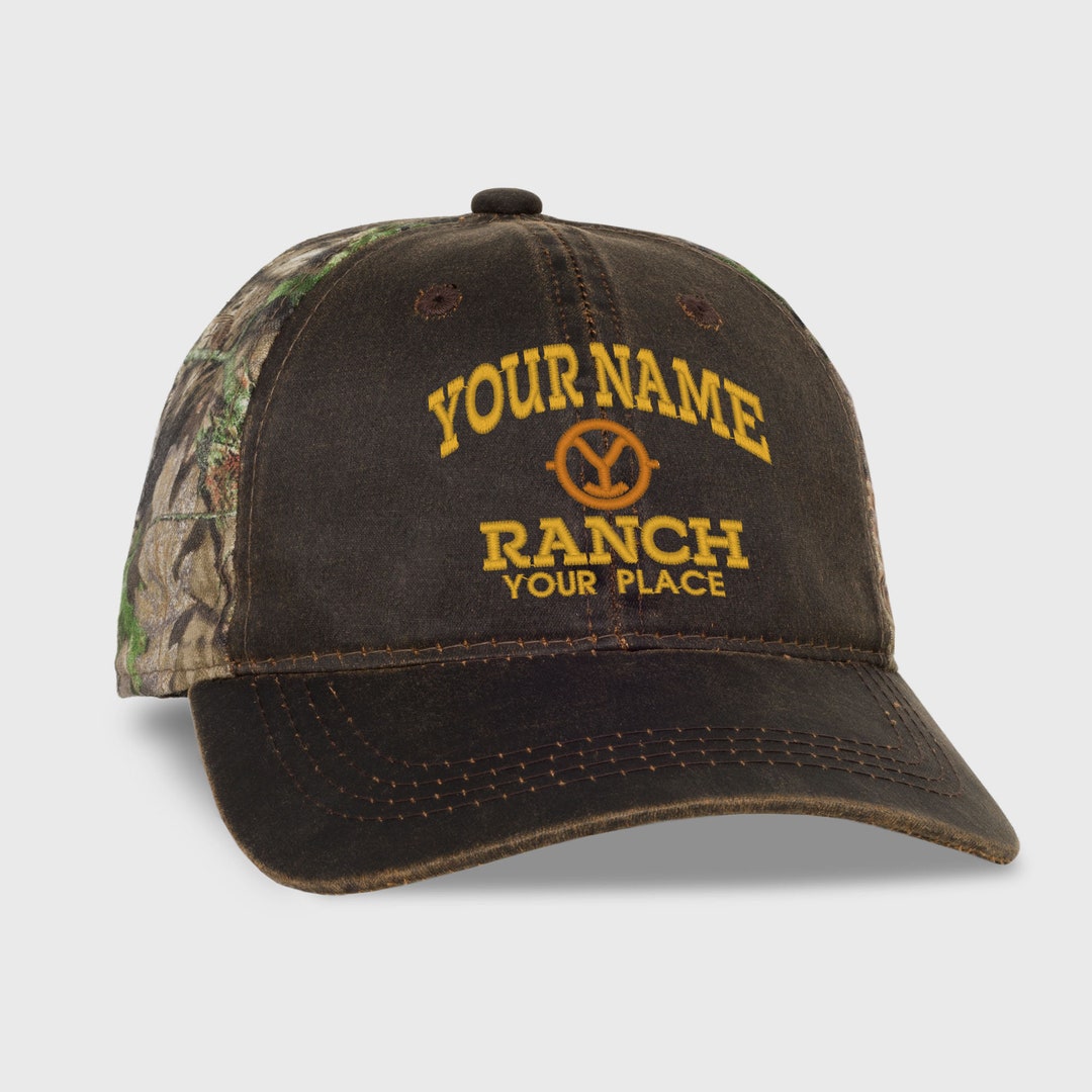 Custom Ranch 2-tone Camo Hat, Personalized Embroidered Ballcap ...