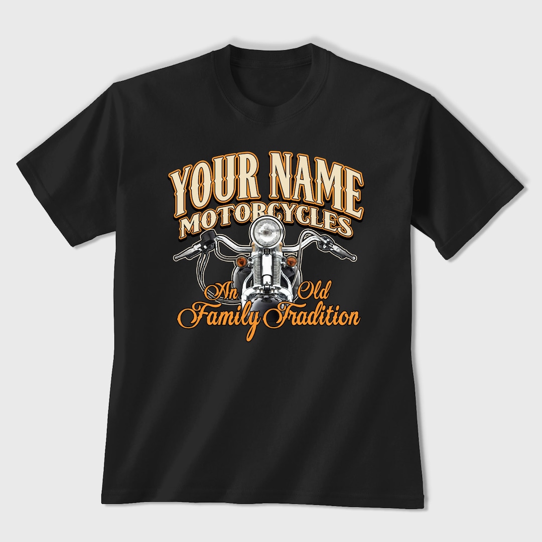 Custom Motorcycle T-shirt, Personalized Unisex Printed Tee Shirt, Gift ...