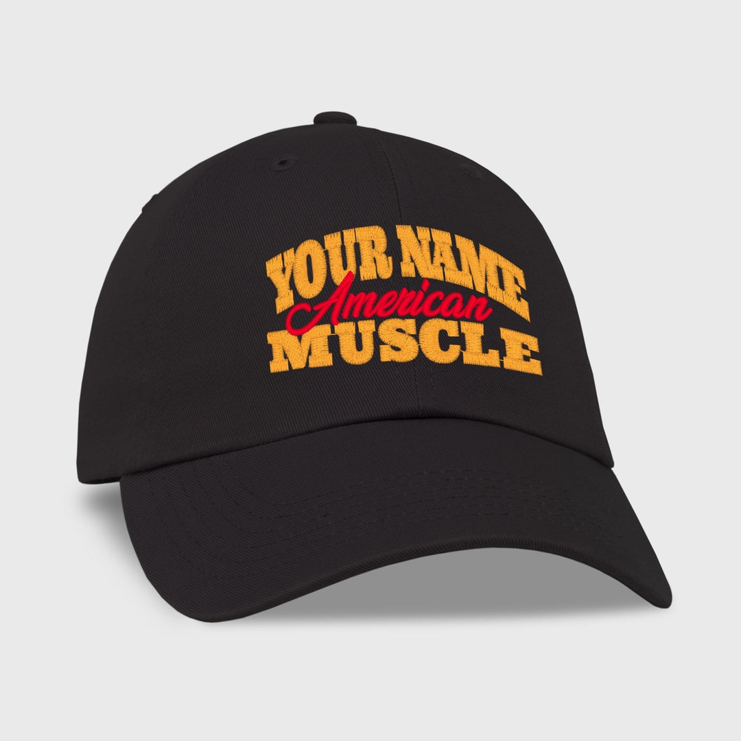 Custom Muscle Car Hat, Personalized Embroidered Baseball Ballcap, Two ...