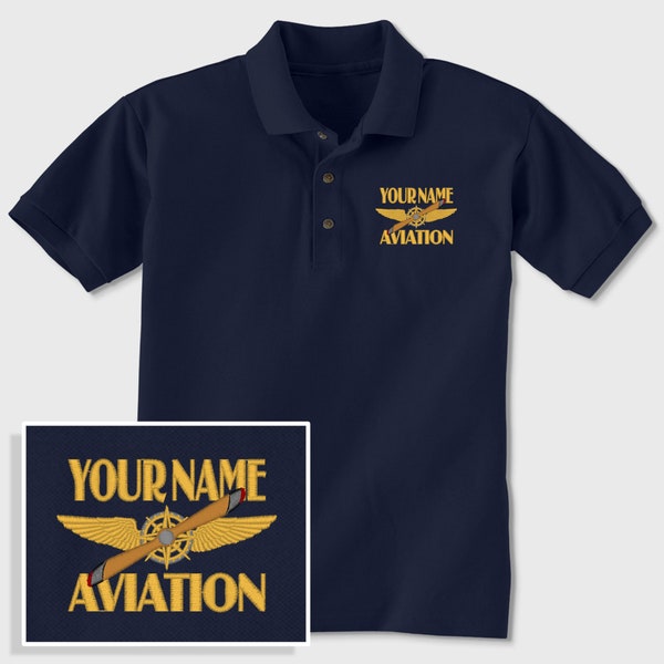 Embroidered Aviation Shirt - Etsy