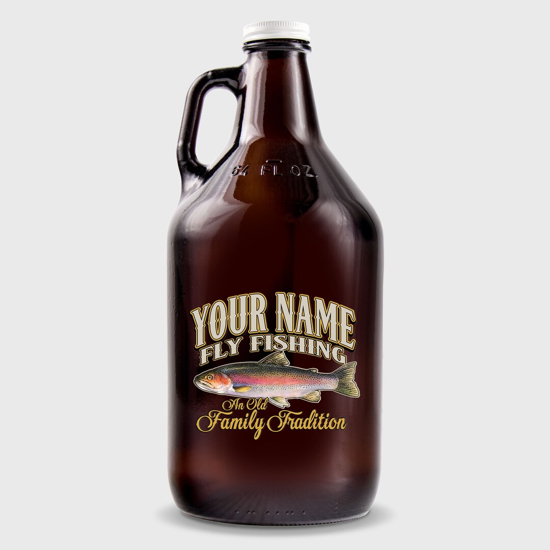Custom Fly Fishing Growler, Personalized Color Printed, Family ...