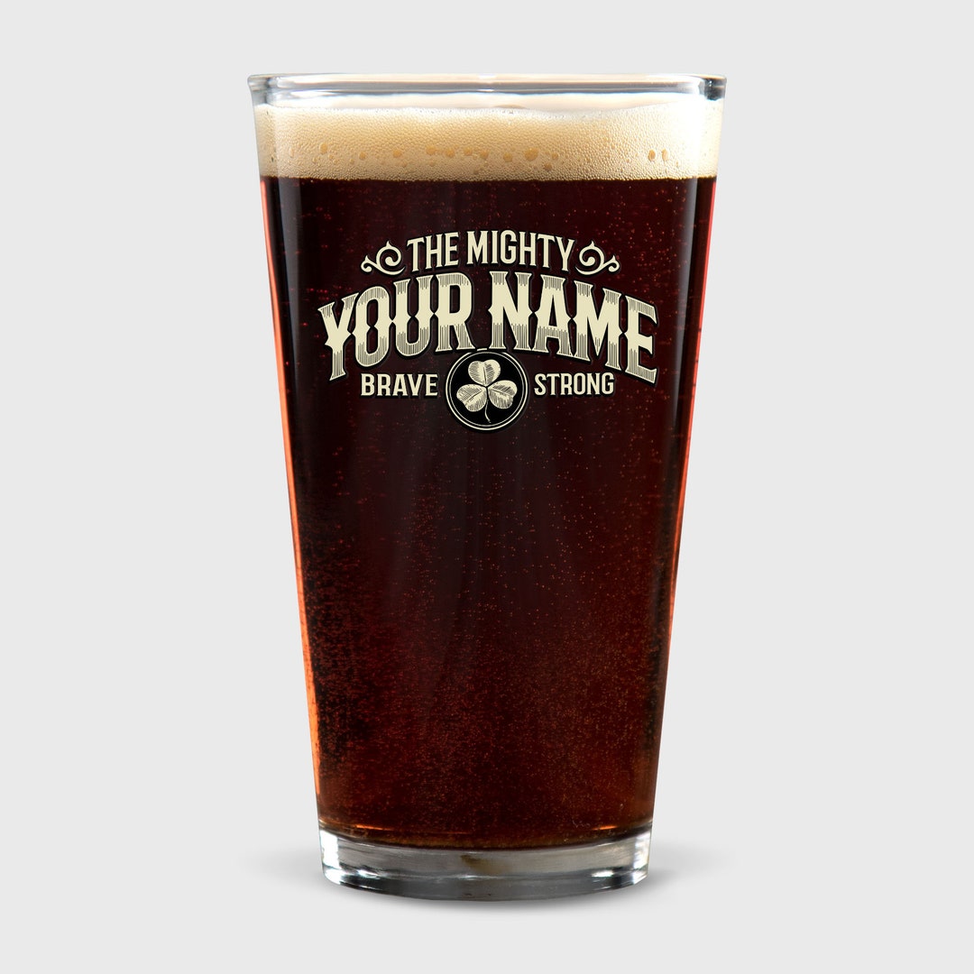 Custom Lucky Glassware, Personalized Color-printed Pint Glass Single or ...