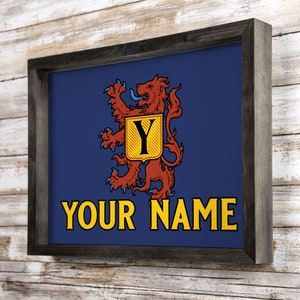 Custom Scottish Wall Art, Personalized Printed Wooden Monogram Framed ...