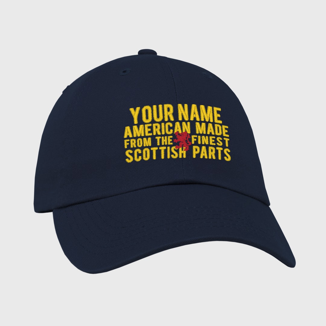 Custom Scottish Parts Hat, Personalized Embroidered Baseball Ballcap ...