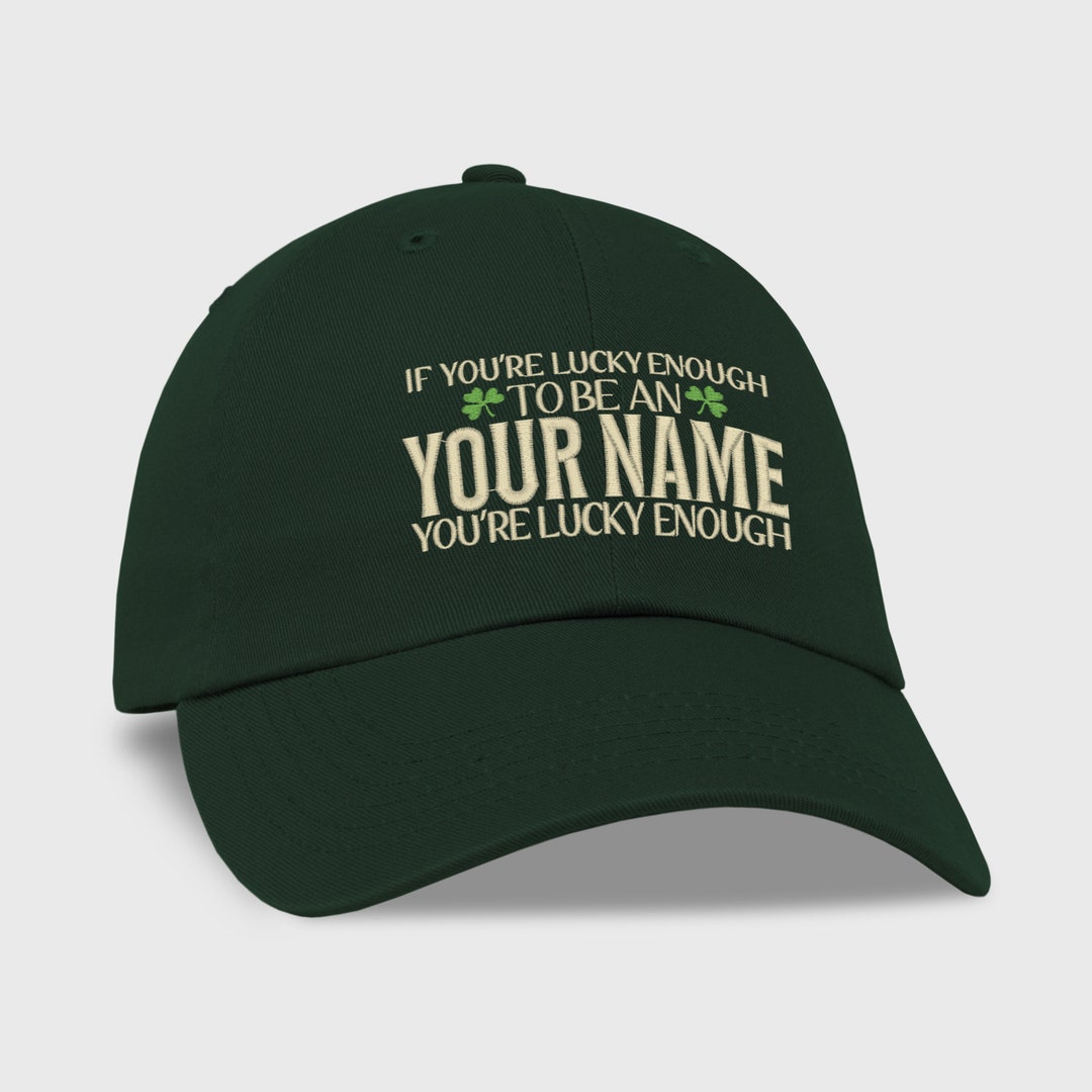 Custom Lucky Irish Hat, Personalized Embroidered Baseball Ballcap ...