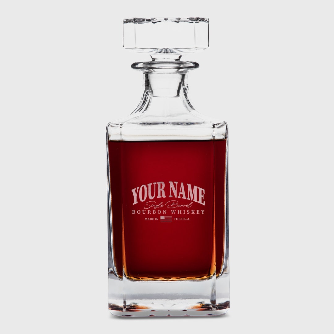 Custom Bourbon Decanter, Personalized Engraved 750 Ml, Sipping Whiskey ...