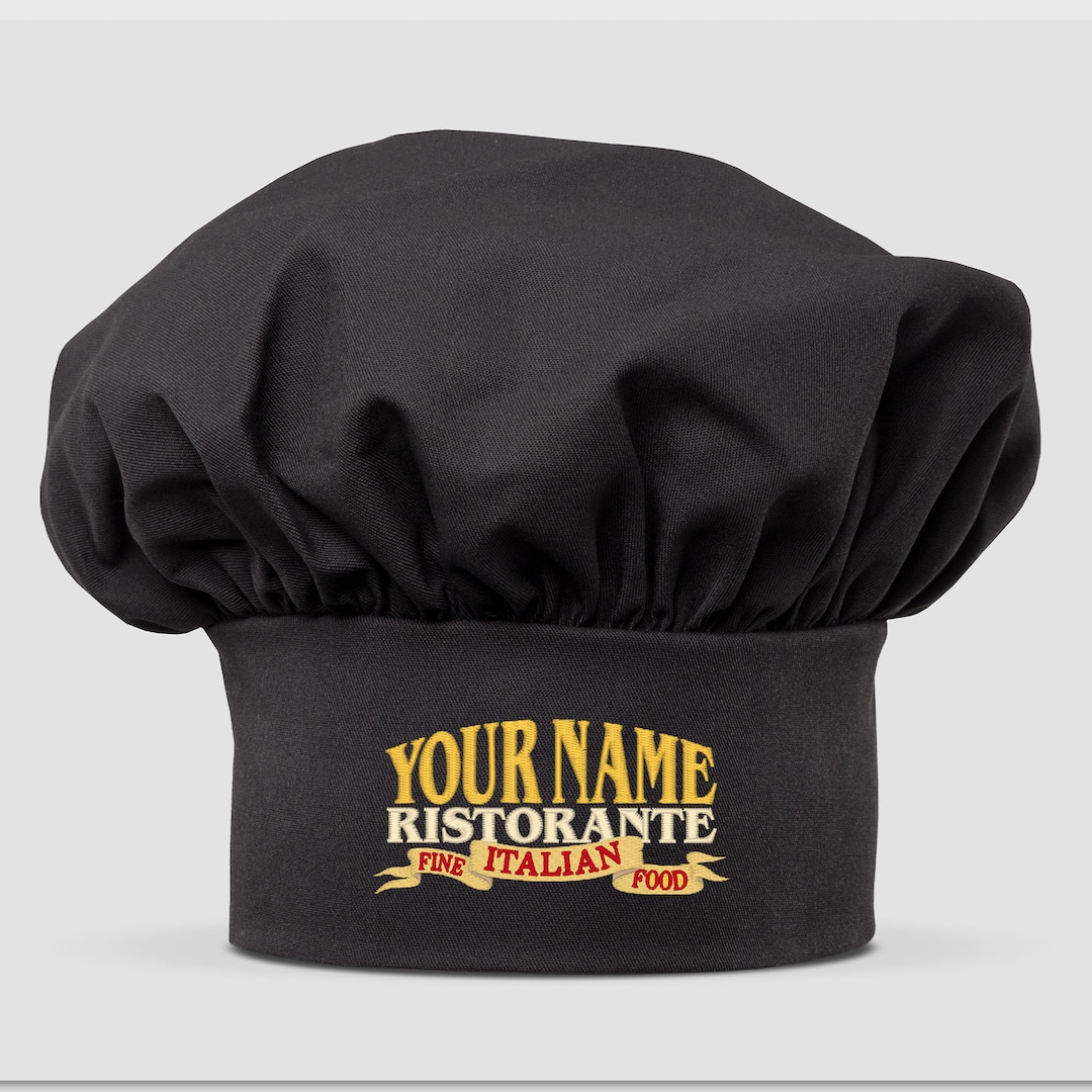 Custom Ristorante Chef Hat, Personalized Embroidered, Gift for Foodie ...