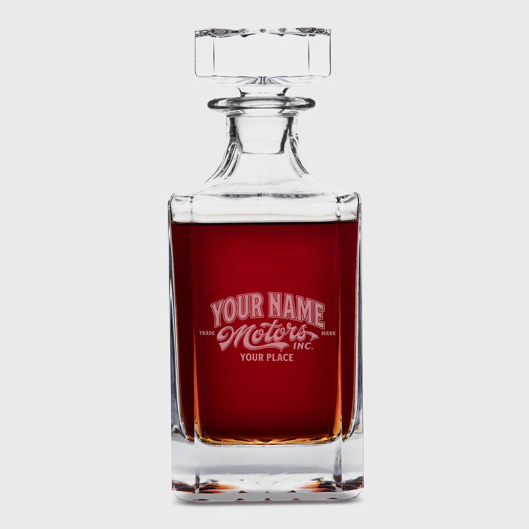 Custom Motors Inc Decanter, Personalized Engraved 750 Ml Decanter, Auto ...