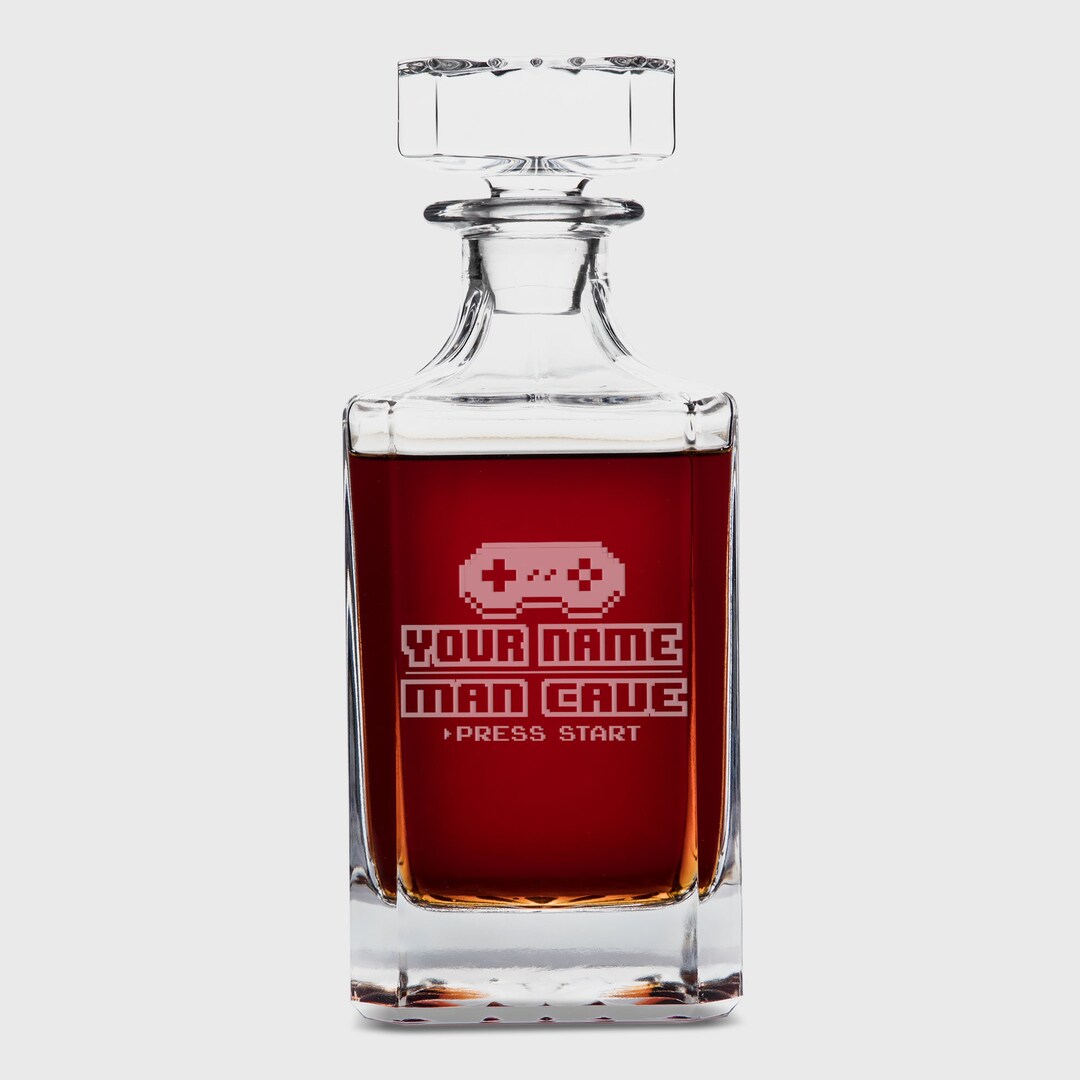 Custom Gamer Monogram Decanter, Personalized Engraved 750 Ml Decanter ...