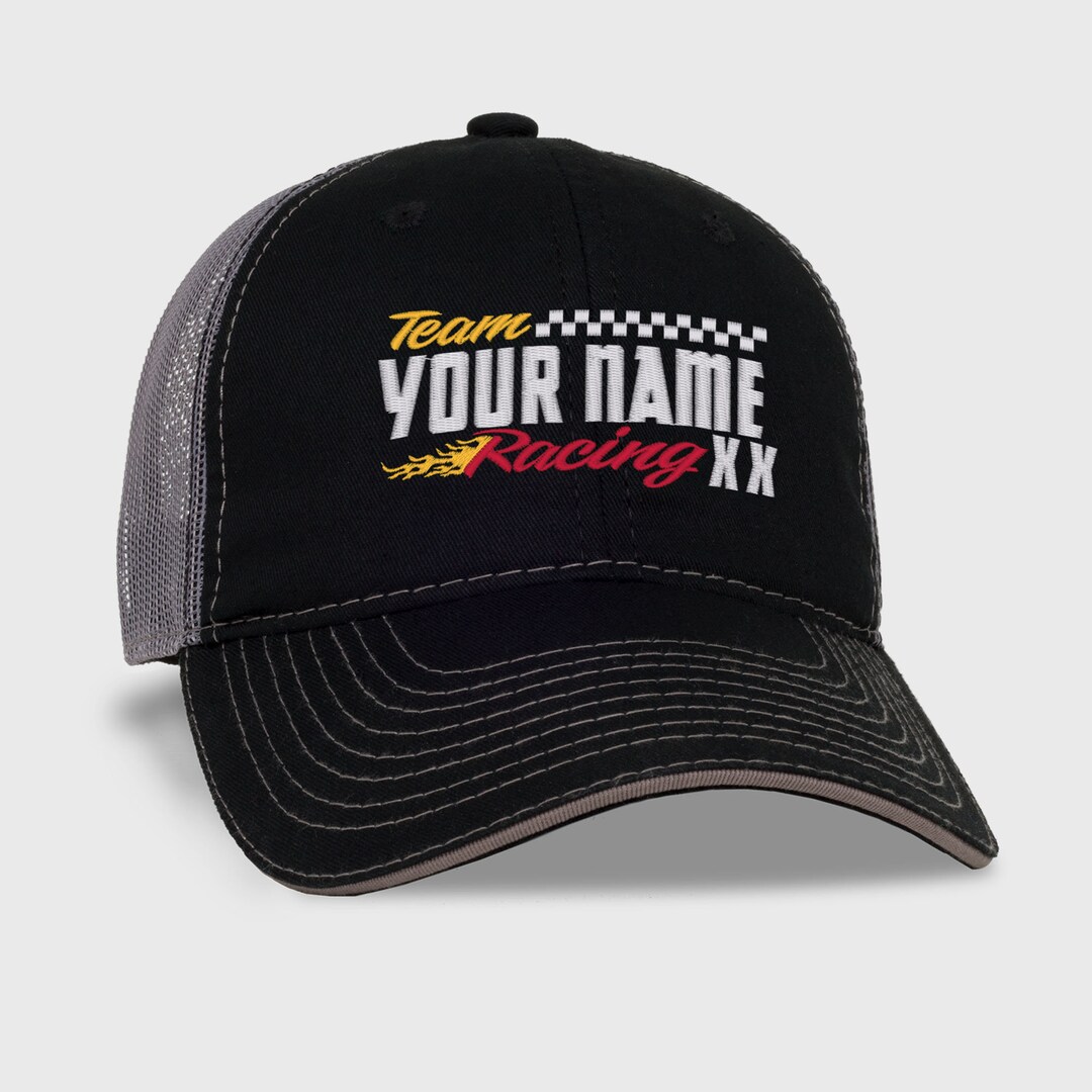 Custom Racing Team Trucker Hat, Personalized Embroidered Ballcap, Gift ...