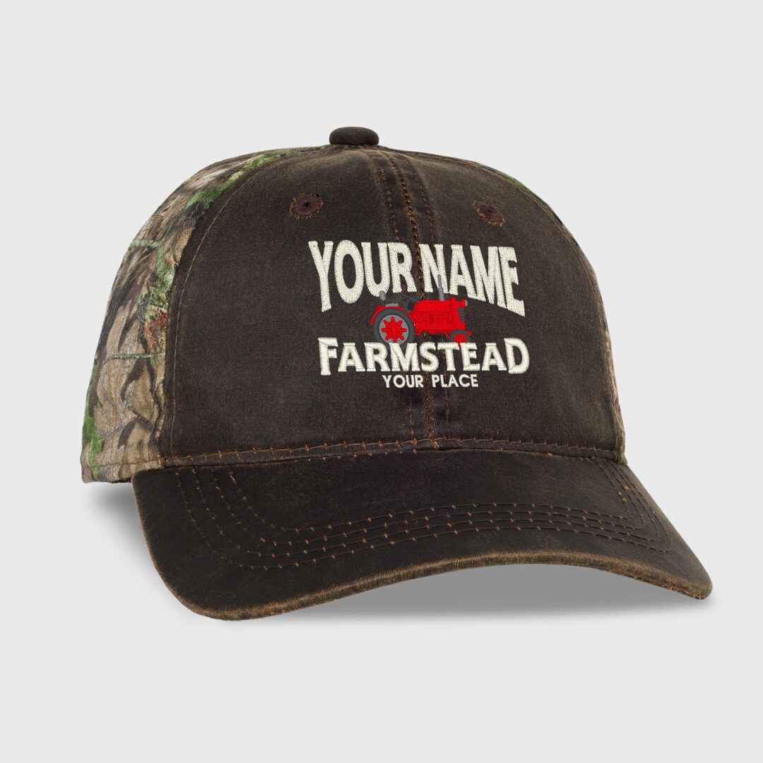 Custom Farmstead 2-tone Camo Hat, Personalized Embroidered Ballcap ...