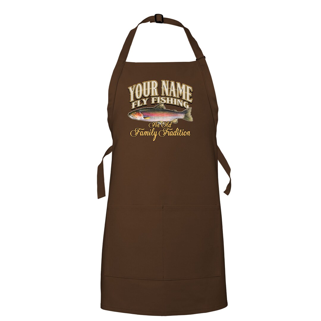 Custom Fly Fishing Apron, Personalized Printed, Family Tradition Trout ...
