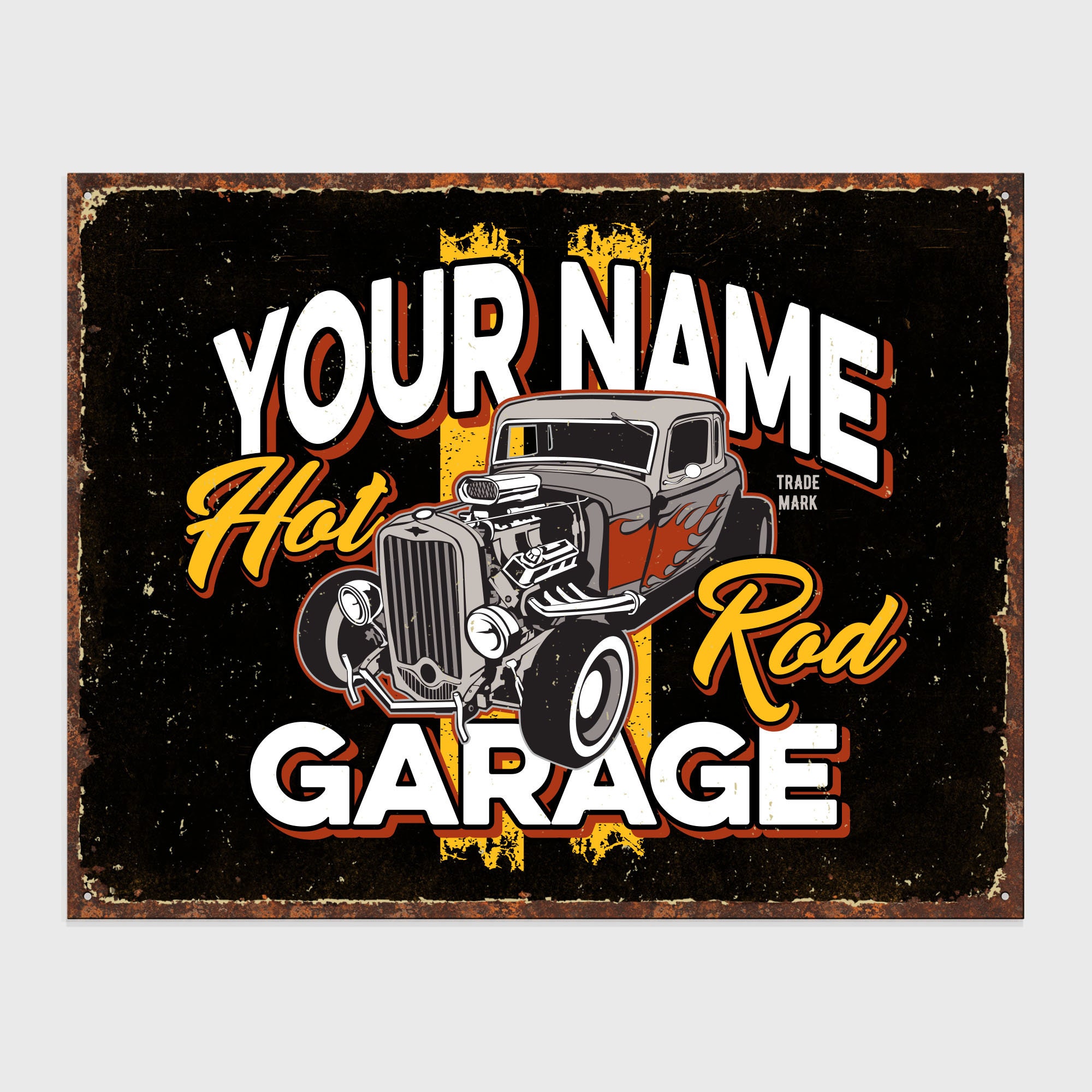 Custom Hot Rod Tin Sign Personalized Printed Sign Gifts for - Etsy