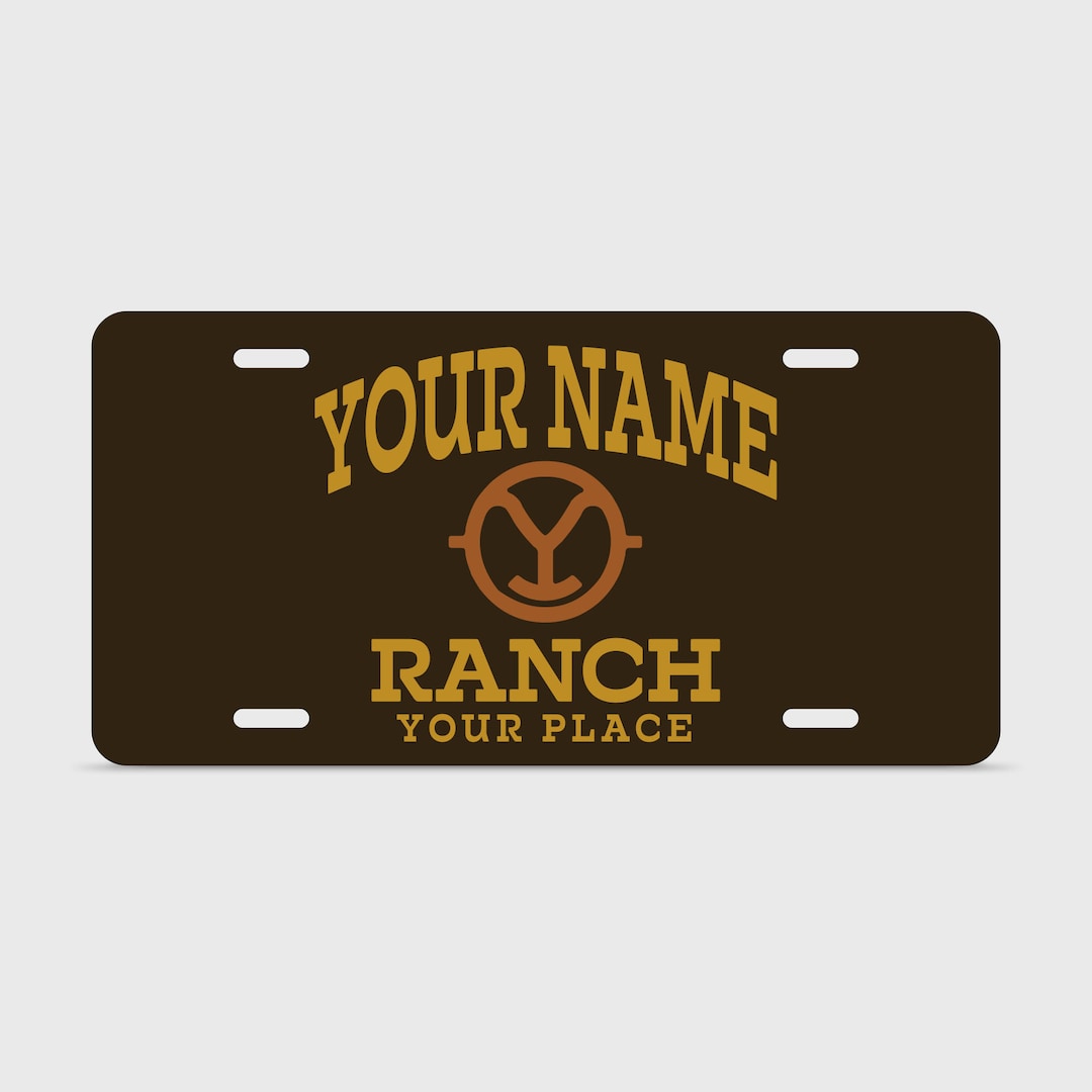 Custom Ranch License Plate, Personalized Printed, Brand Monogram, Gift ...