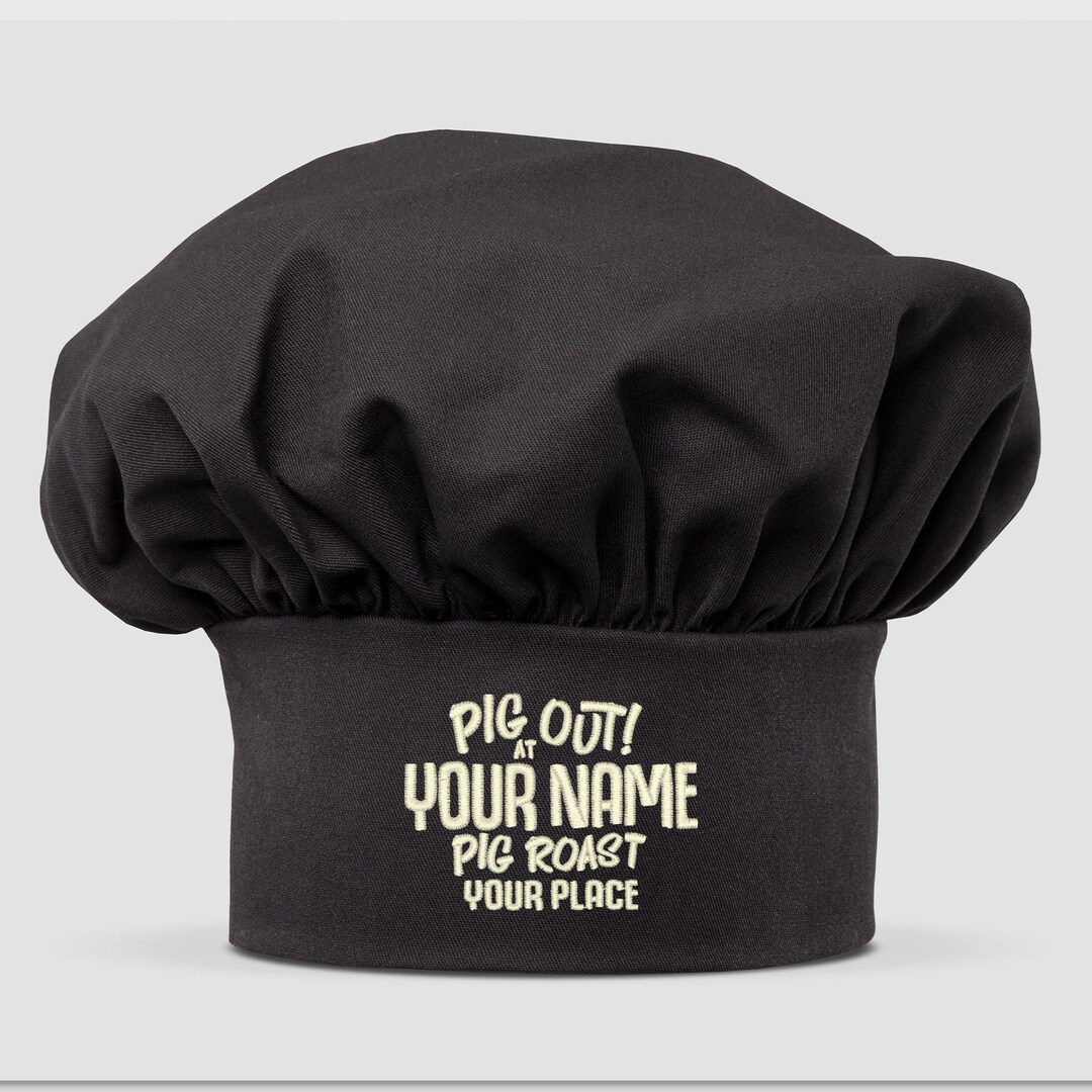 Custom Pig Roast Chef Hat, Pig Out Grillmaster, Personalized ...