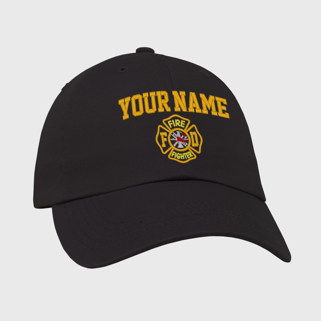 Custom Firefighter Hat, Personalized Embroidered Baseball Ballcap ...